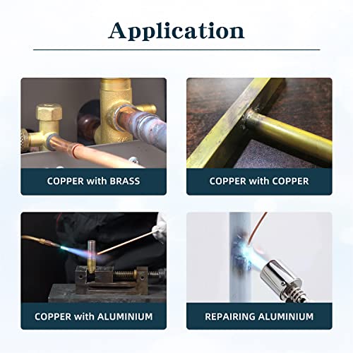 16"Copper Brazing Rods，10 Sticks Low Temperature Copper Rod ，Phosphor Copper Solder Self Fluxing Welding Brazing Rods Sticks for Copper Hvac Refrigerator，Oven，Copper Pipes