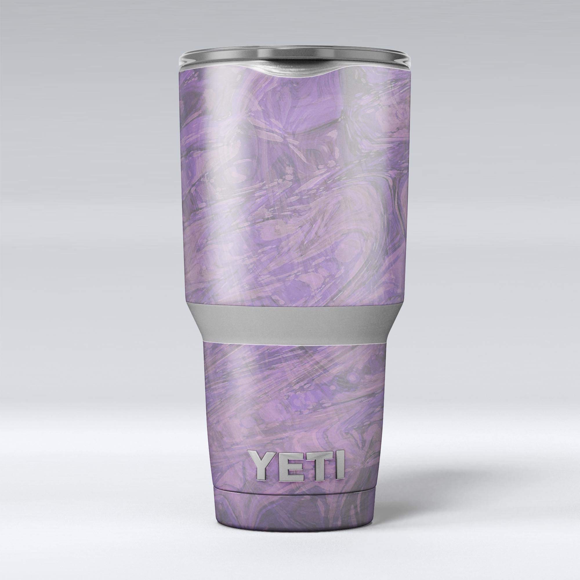 Design Skinz Purple Slate Marble Surface V30 - Skin Decal Vinyl Wrap Kit Compatible with The Yeti Rambler Cooler Tumbler Cups