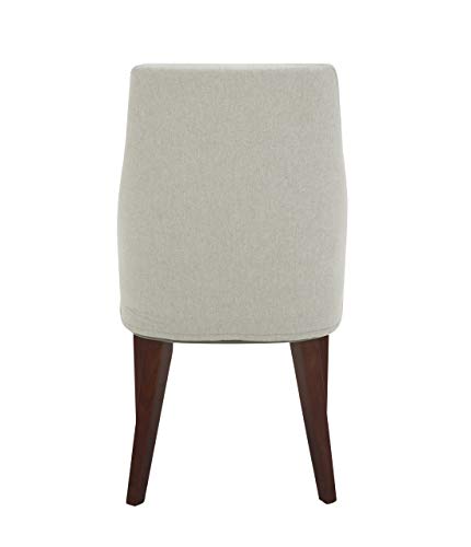 Amazon Brand β Rivet Phinney Contemporary Upholstered Dining Chair, 19.7"W, Wood,Silver