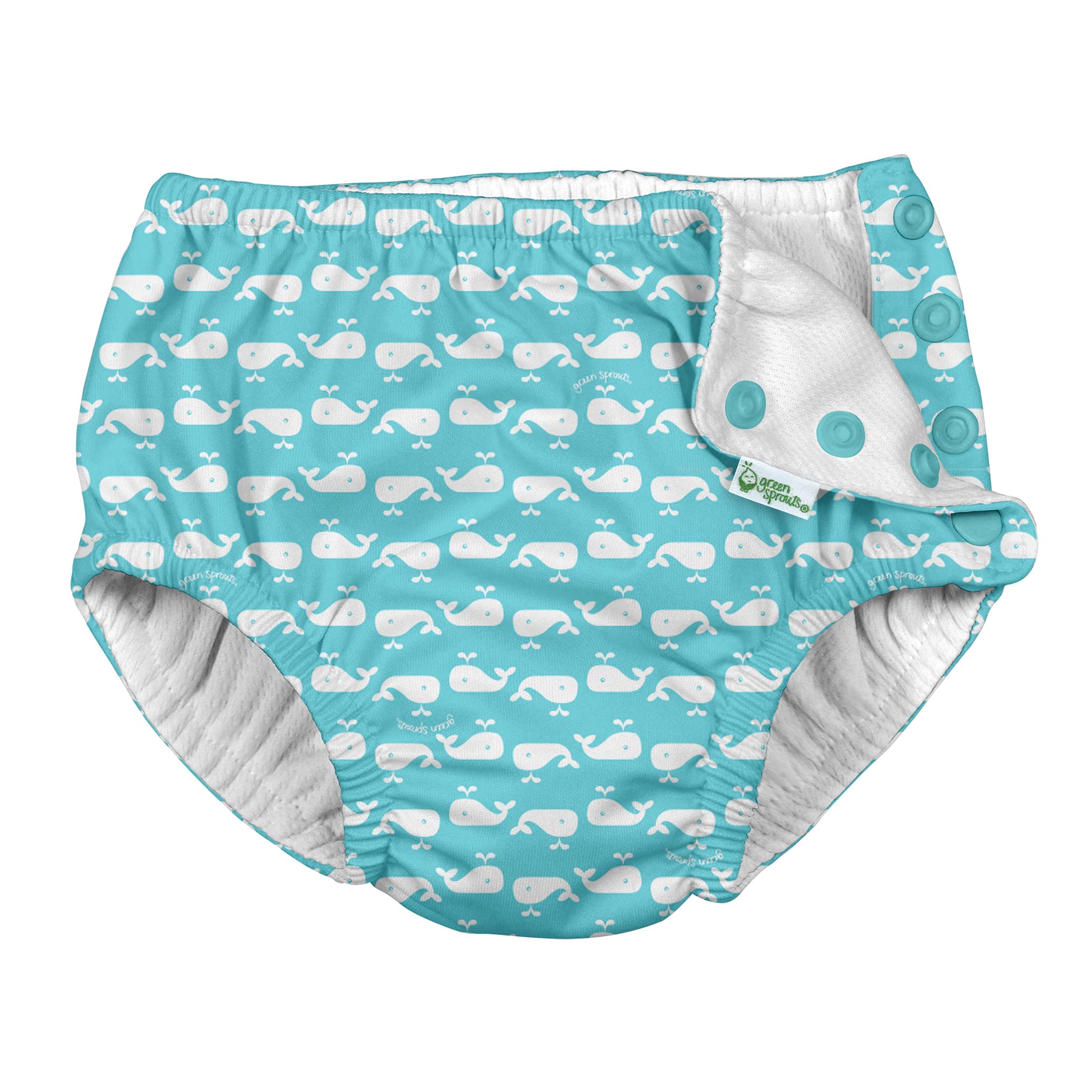 i Play Boys Reusable Absorbent Baby Swim Diapers Aqua Whale Geo 4T