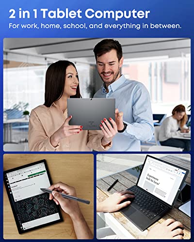 2023 CHUWI UBook X Tablet, 12'' Touchscreen, Windows 11 Tablet, 8GB RAM 256GB ROM, 1TB SSD Expend, Intel N4120 (Up to 2.6 GHz), 2160x1440 IPS, 2.4G/5G WiFi, Dual Camera, 5000mAh, HDMI, USB 3.0, BT 5.0