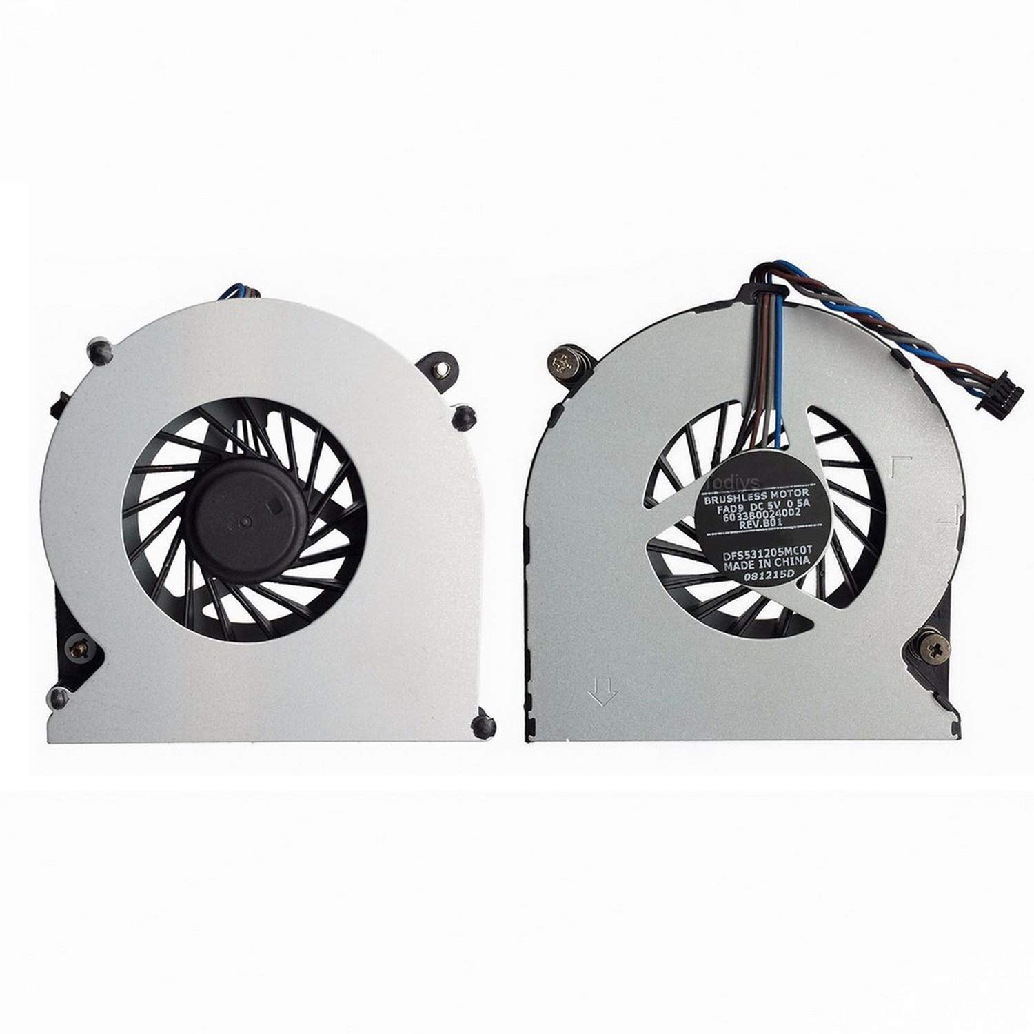 CPU Cooling Fan 4-Pin 641839-001 Replacement/Compatibility for HP EliteBook 8460W 8470W 8450P 8460P 8470P Laptop 646285-001