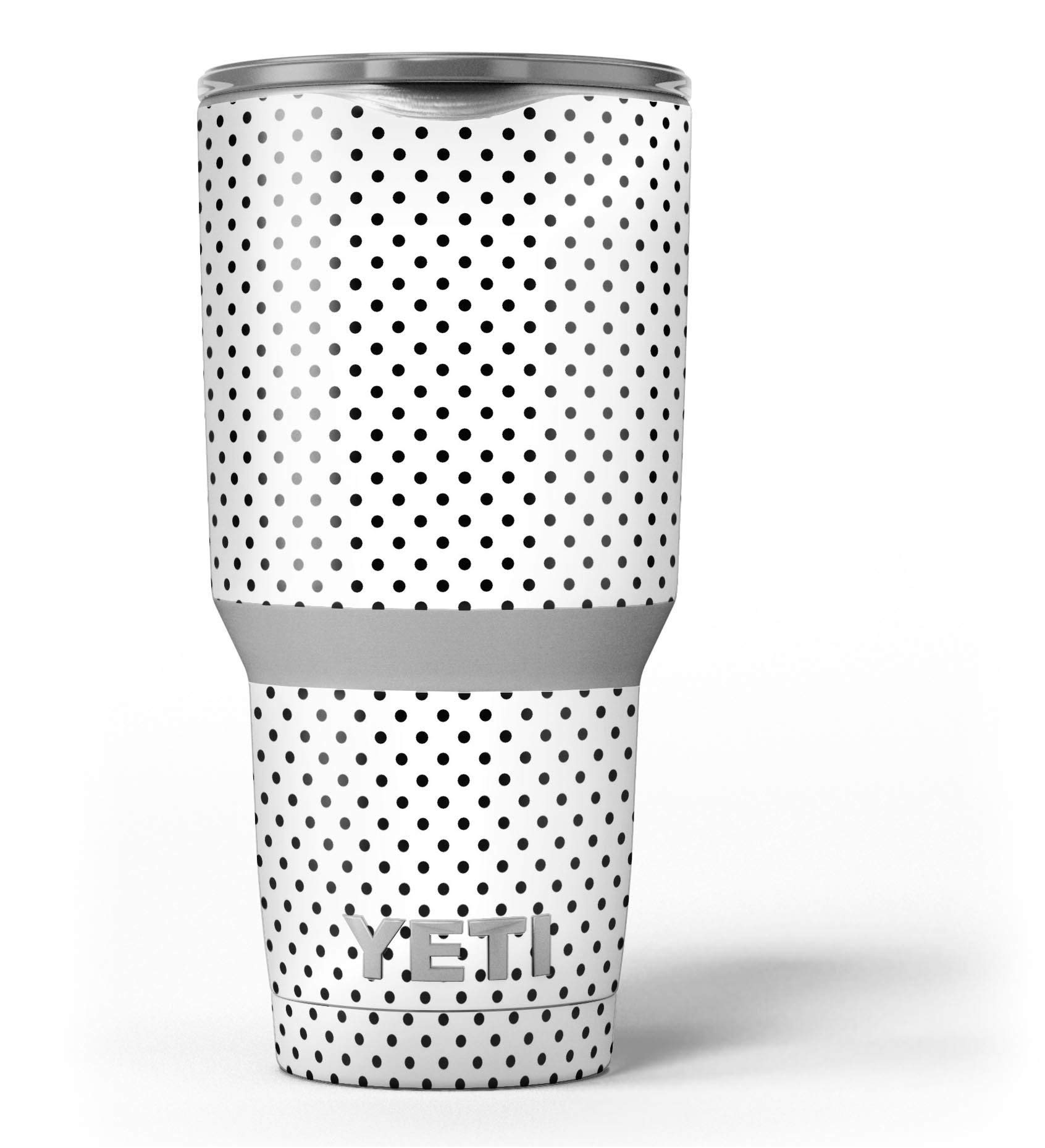 Design Skinz The Slate Black Micro Polka Dots - Skin Decal Vinyl Wrap Kit Compatible with The Yeti Rambler Cooler Tumbler Cups