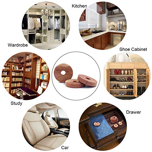 ACMETOP 30 Pack Cedar Blocks for Clothes Storage, 100% Natural Cedar Hangers Balls, Cedar Rings for Closets & Drawers.