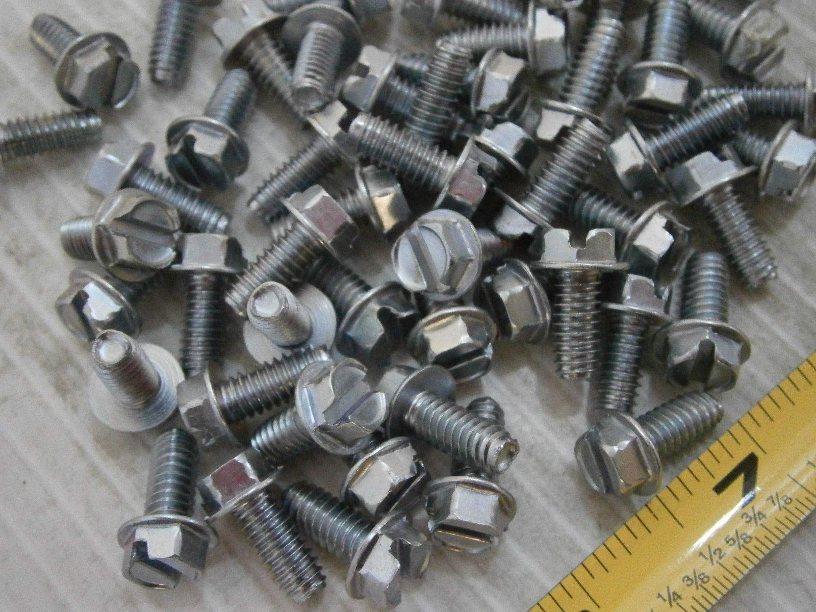 Mach Screws 12/24 x 1/2 Slot Hex Washer Head Steel Zinc lot of 50#485 Screw Assortment Kit Set