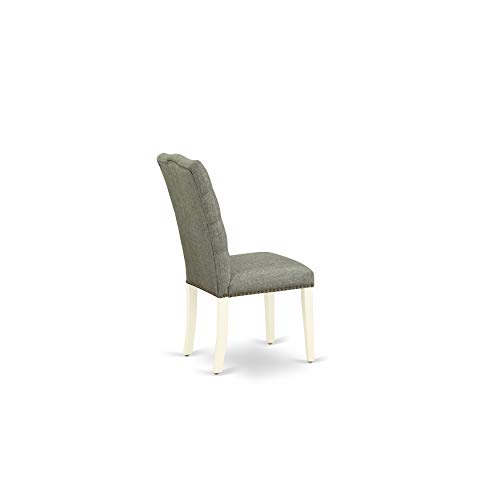 East West Furniture AVEL7-LWH-07, Linen White