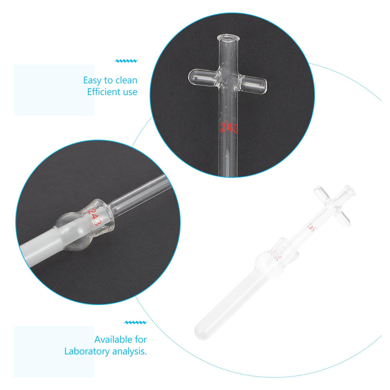 2ml Glass Cell Tissue , Glass Tissue Homogenizer Lab Pestle Lab Glass Tube Laboratory Tool with Pestle for School Students Science Experiment