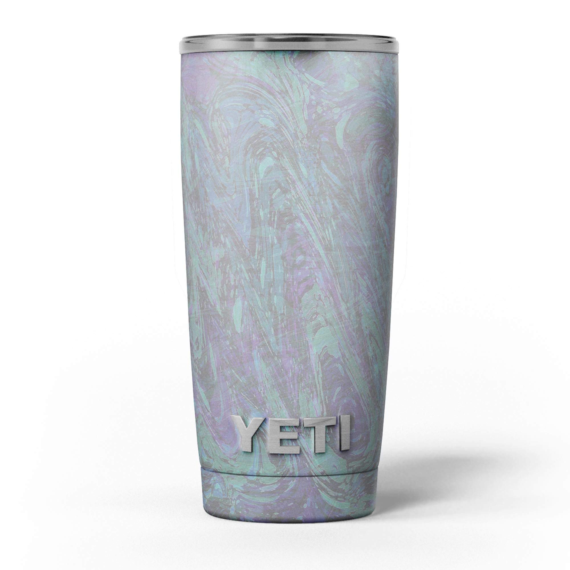 Design Skinz Purple Slate Marble Surface V22 - Skin Decal Vinyl Wrap Kit Compatible with The Yeti Rambler Cooler Tumbler Cups