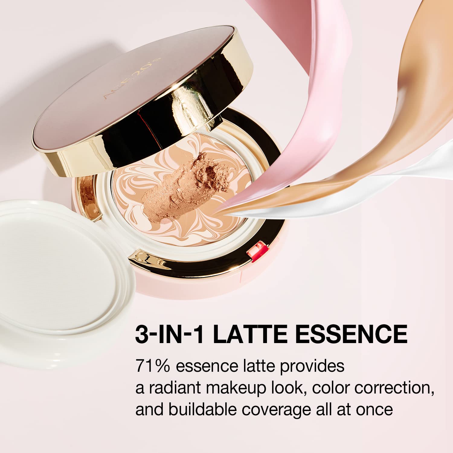 AGE 20’s Signature Hydrating Essence Sunscreen Foundation for Dry Skin, SPF 50+, BB & CC Cream, Moisture Cushion Pact, Refill Included, 21 Light Beige (0.49oz x 2ea)