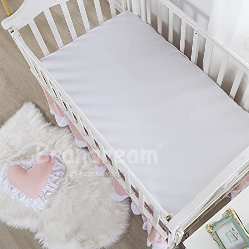 Brandream Girls Nursery Bedding Pink Baby Bedding Princess Ruffle Crib Blanket Set 3 Piece