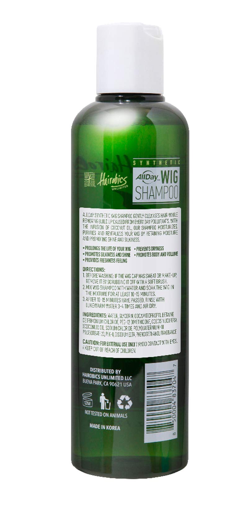 AllDay Locks Synthetic Wig Shampoo | Revitalizes and Refreshes | Cleanses & Extends Lifespan of Wigs & Hairpieces | Soft & Fresh Feeling, Grape Scent | 8 oz