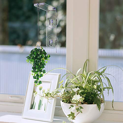 2-Pack Suction Cup Window Hanger β Hang Plants Indoors or Outdoors, Convenient Window Hanger for Bird Feeders,, Ornaments and Wind Chimes - Strong Suction Cups, Made From Weather-Resistant Acrylic
