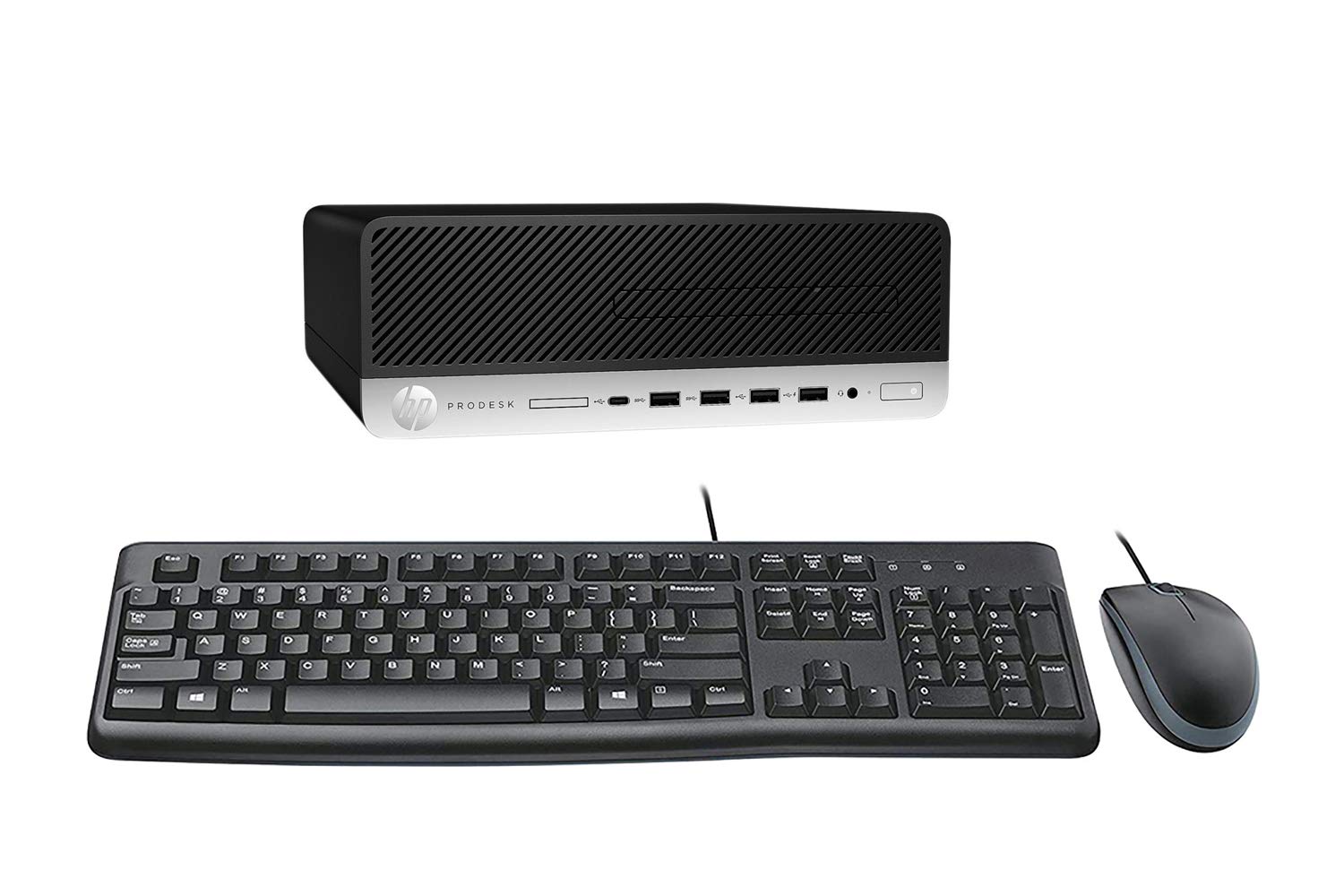 HP ProDesk 600 G5 SFF PC Bundle with Keyboard and Intel i7-9700, 8GB DDR4 RAM, 1TB SATA HDD, Intel UHD Graphics 630, Windows 10 Pro