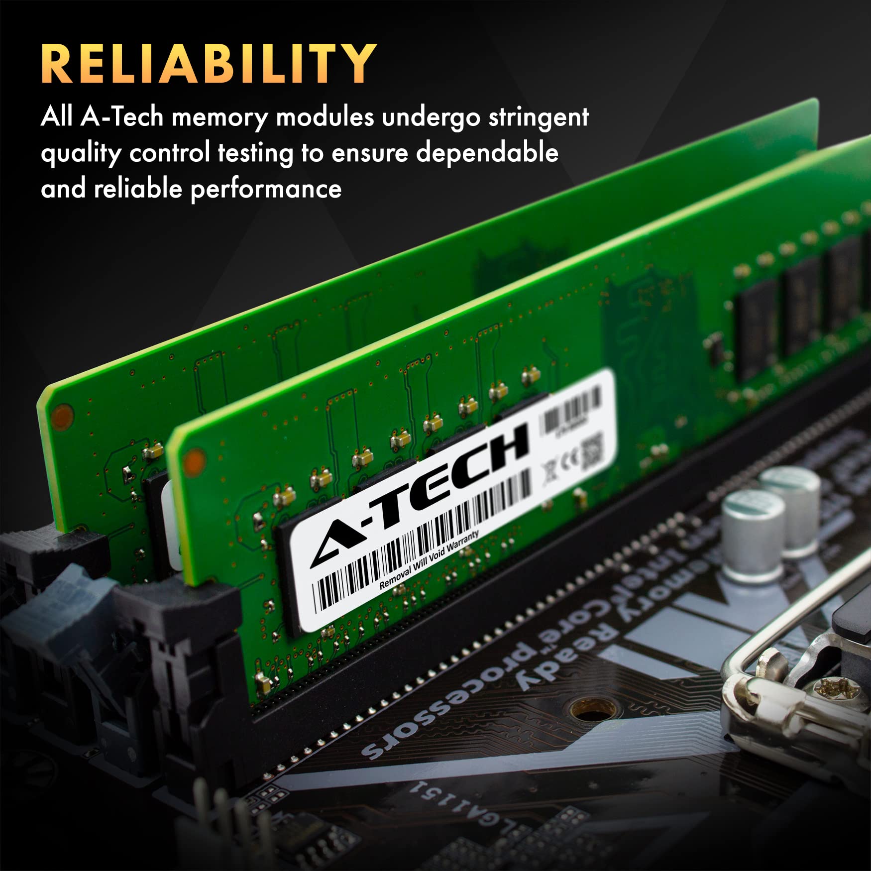 A-Tech 16GB DDR4 3200 MHz UDIMM PC4-25600 (PC4-3200AA) CL22 DIMM Non-ECC Desktop RAM Memory Module
