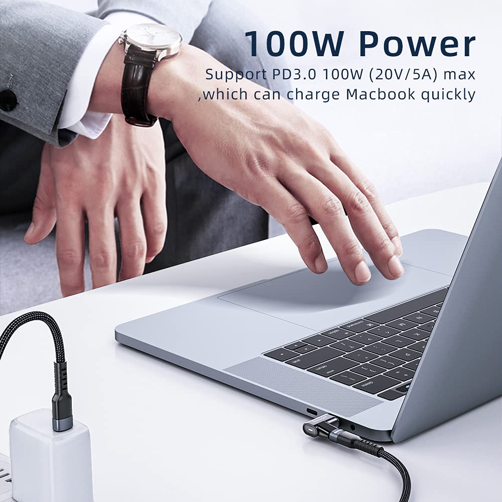 ESSAGER 2Pack USB C Magnetic Adapter 24Pins, Type C Magnetic Connector Support PD 100W USB3.1 Gen2x2 20Gbps Data Transfer 4K@60Hz Video Output