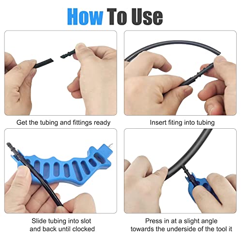 1/4 inch Blank Distribution Tubing Installation tool,Irrigation Fittings Installation tool, for Easier 1/4" Inch Fitting & Emitter Insertion