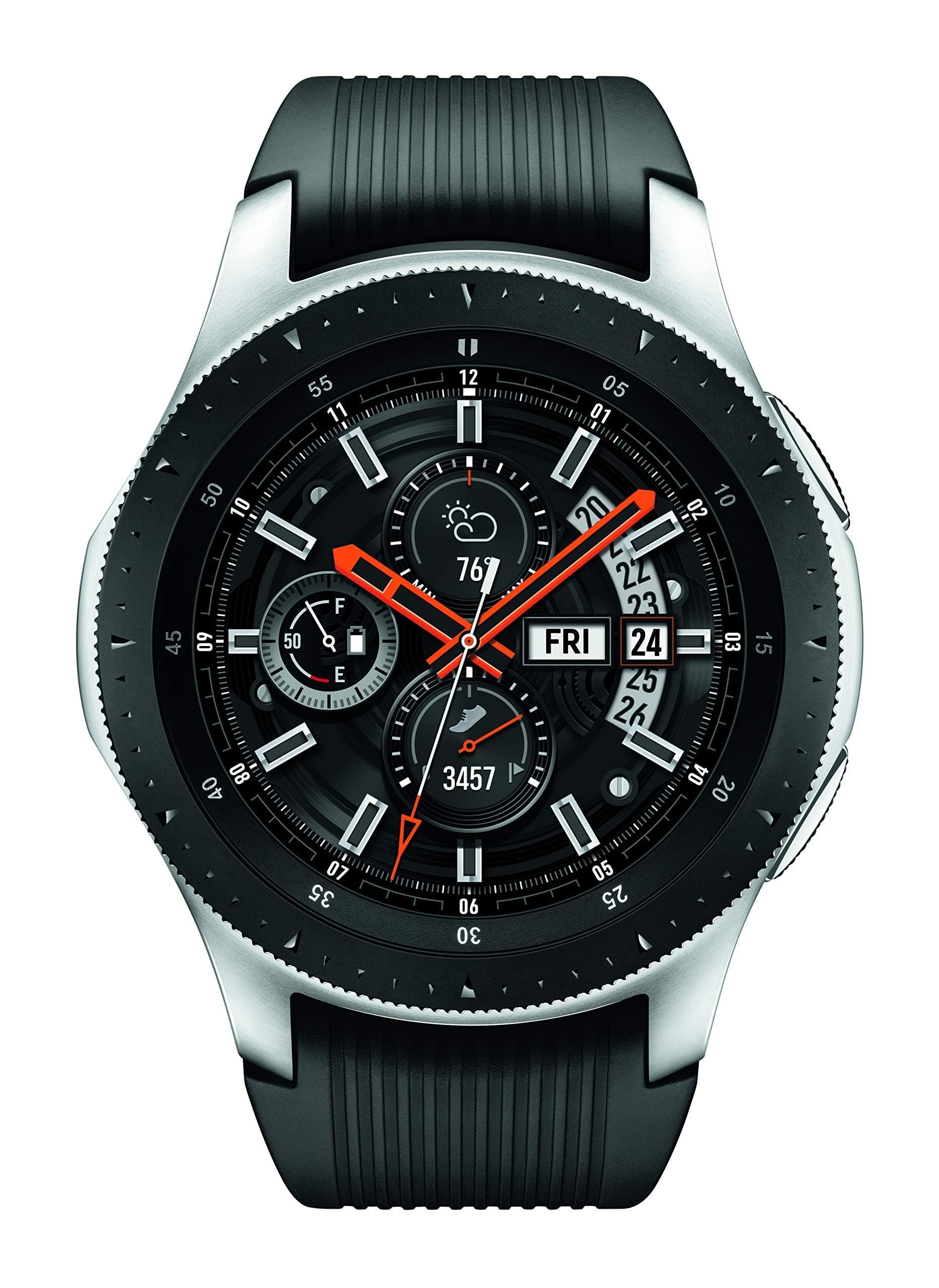 Samsung Galaxy Watch (46mm) Silver (Bluetooth), SM-R800 International Version (Renewed)