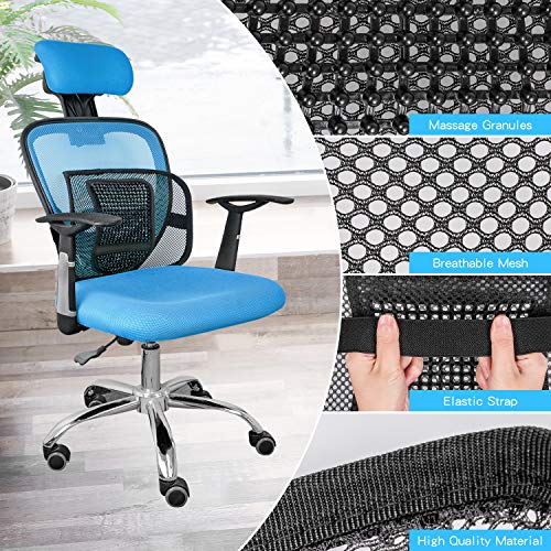 ACVCY Lumbar Mesh Support for Office Chair or Car Seat, Breathable Comfortable Back Support for Office Chair Lumbar Support Cushion for Car Seats Office Chair Car Lumbar Cushion 12β x 16β