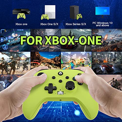 2.4G Wireless Controller Compatible With Xbox Series X/Xbox Series S/Xbox One/Xbox One S/Xbox One X/PC, Built-in 650mAh Rechargeable Battery, Upgraded Joystick, TURBO Function (Green)