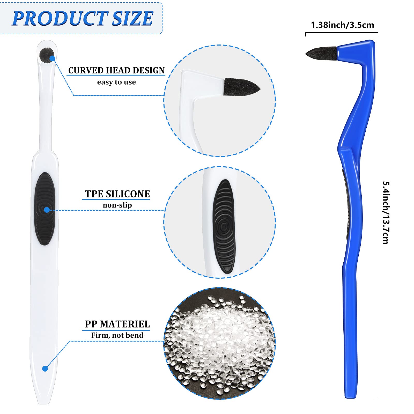 8 Pieces Tooth Stain Eraser Tooth Stain Removers Tartar Eraser Polisher Dental Plaque Tool Teeth Cleaning Kit for Teeth Whitening Polishing