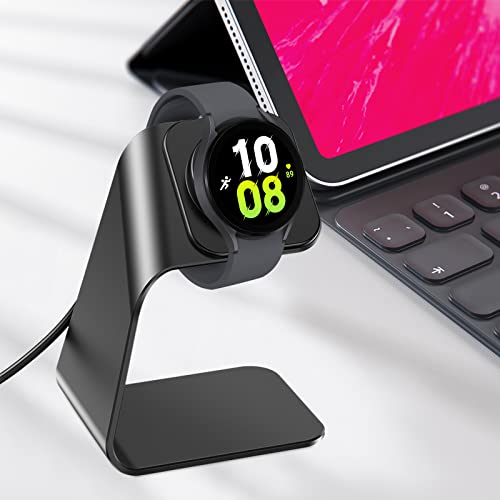 NANW Charger Dock Compatible with Samsung Galaxy Watch 5/5 Pro/Watch 4/Watch 4 Classic/Watch 3/Active 2 /Active, USB Replacement Charging Cable Dock Stand Accessories for Galaxy Watch 5/5 Pro,Black