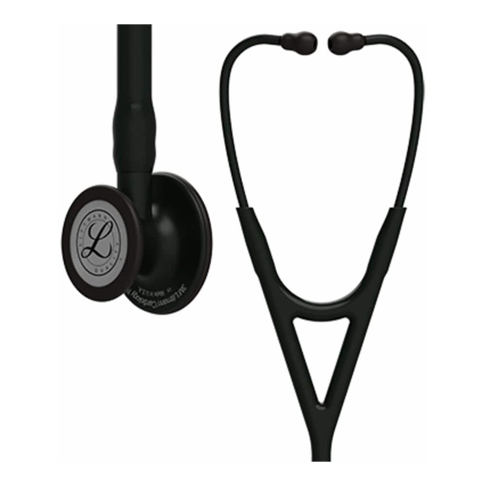 3M Health Care MMM 6163 Littman Cardiology IV Diagnostic Stethoscope, Black Finish Chestpiece, Black Tubing, 27" Length