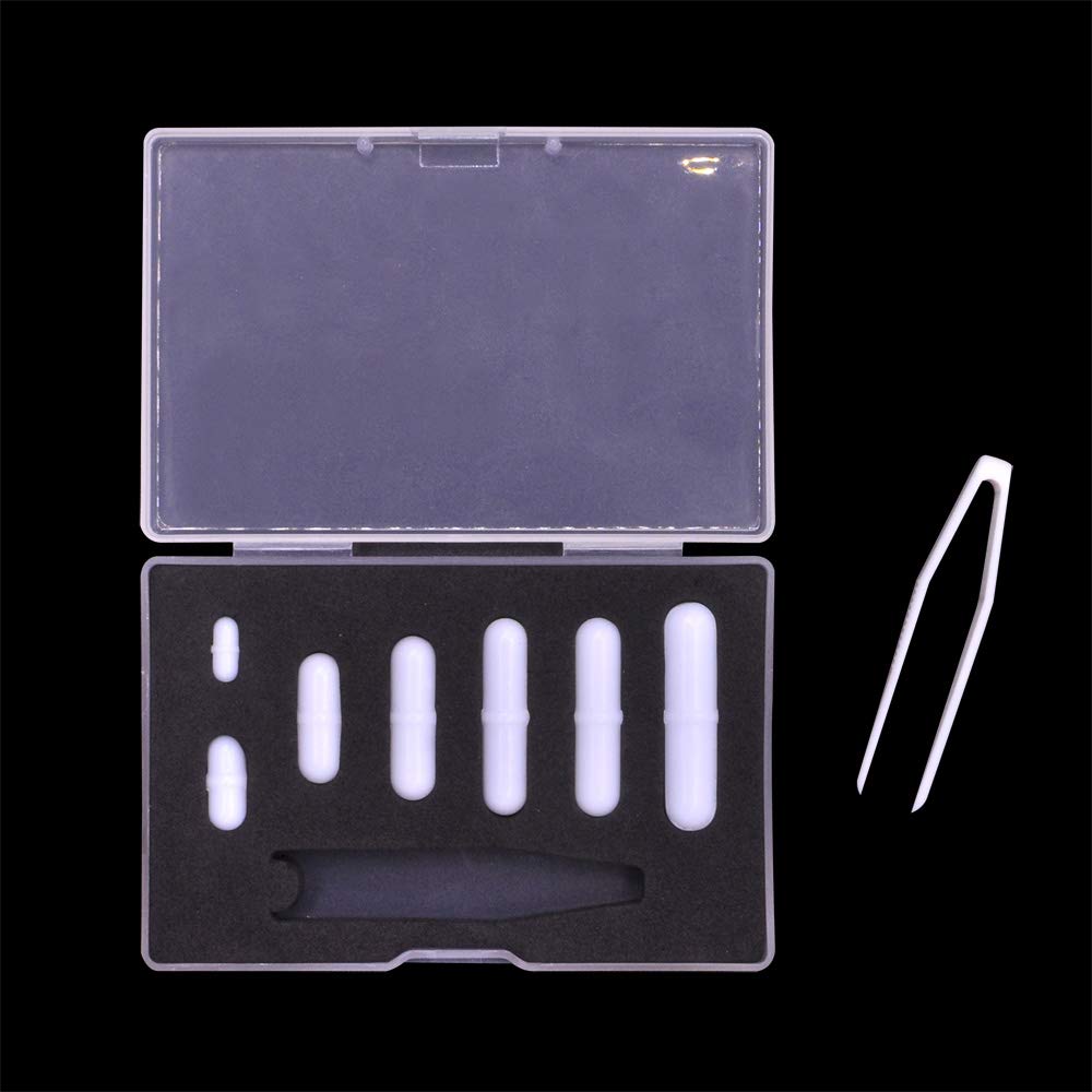 INTLLAB 7pcs/Pack Mixed Size PTFE Magnetic Stirrer Mixer Stir Bars Type-B Set