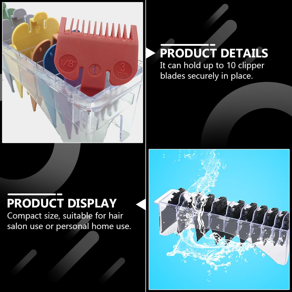 EXCEART Guide Comb Storage Box Hair Clipper Storage Box Limit Comb Organizer Guide Comb Storage Case Hair Tools Supplies Organizer for Barbershop