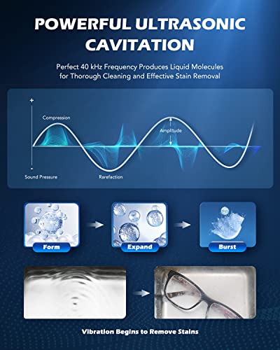 CREWORKS Ultrasonic Cleaner with Heater and Timer, 360W Professional Ultrasonic Cleaning Machine, 4 gal Stainless Steel Sonic Cavitation Machine with Knobs for Cleaning Jewelry Watch Glasses