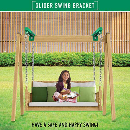 DreamController Heavy Duty Metal Swing Set Brackets and Hardware-Set of 2 for Backyard Horse Glider-Kids Swing Set Accessories Outdoor-playset Accessories Outdoor Swing Sets Lifetime Swing Hanger Kit