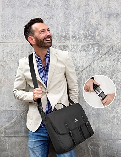 17 Inch Laptop Backpack, TSA Large Travel Backpack with Lunch Box, Anti-Theft Work Business Carry On, 17 Inch Messenger Bag for Men, Large Laptop Briefcase Lightweight Unisex Crossbody Should bag