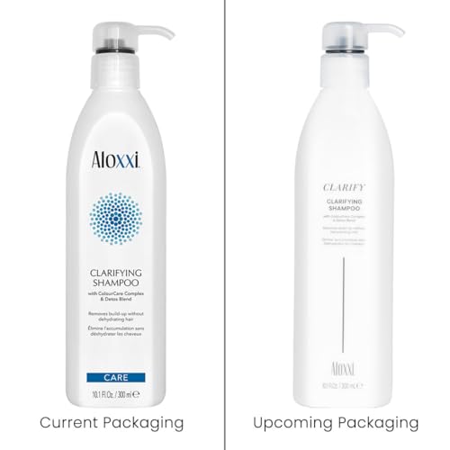 ALOXXI Clarifying Shampoo for Color Treated Hair - Removes Residue and Build-Up from Hard Water - Sulfate & Paraben Free Shampoo - Detox Shampoo for Deep Cleansing, 10.1 Fl Oz