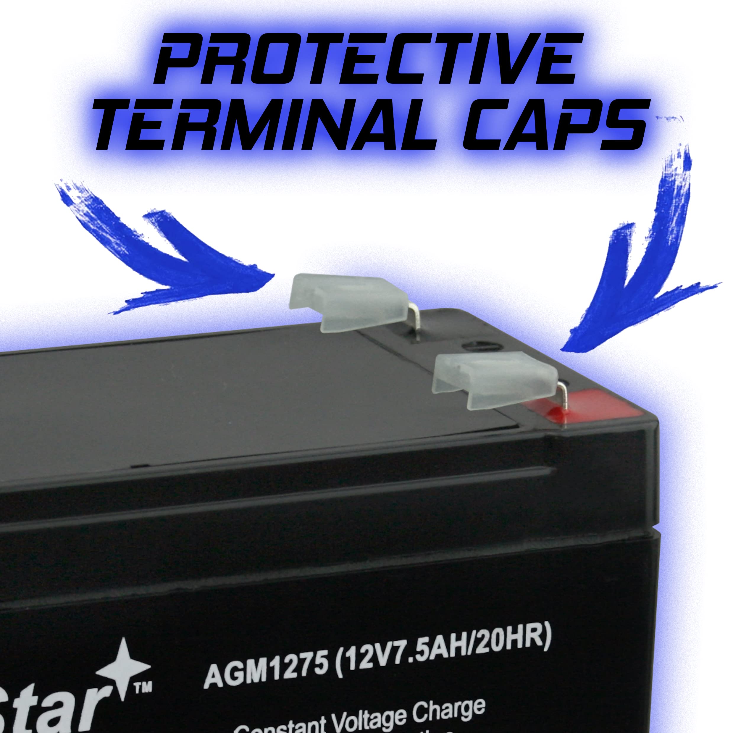 12V 7.5AH Battery replaces gp1272 np7-12 bp7-12 ps-1270 ub1280 cy0112