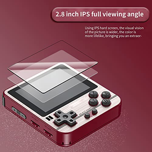 2100mah ABS Retro Gaming Console Multifunctional Handheld Joystick Game Player Portable Pocket Console with USB 3.5mm Ports Dual TF Card Slots for PSP/N64/NDS/PS Game Forms