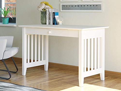 AFI Mission Desk with Drawer White
