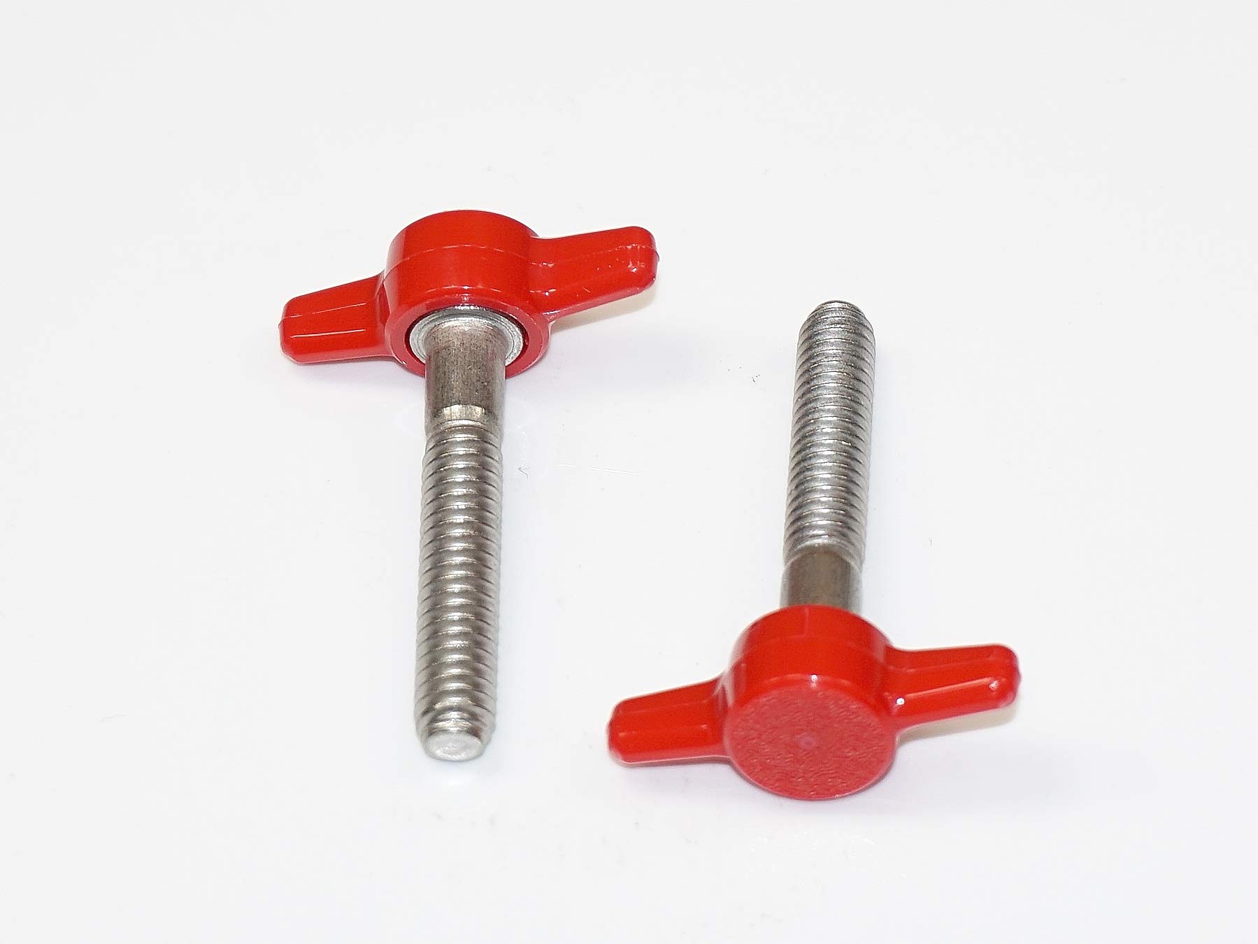 1/4"-20" x 1 1/2" Thumb Screws with Wing Knob Thumbscrews Thumb Screw Butterfly Thumb Screws Thumbscrew (4) Red
