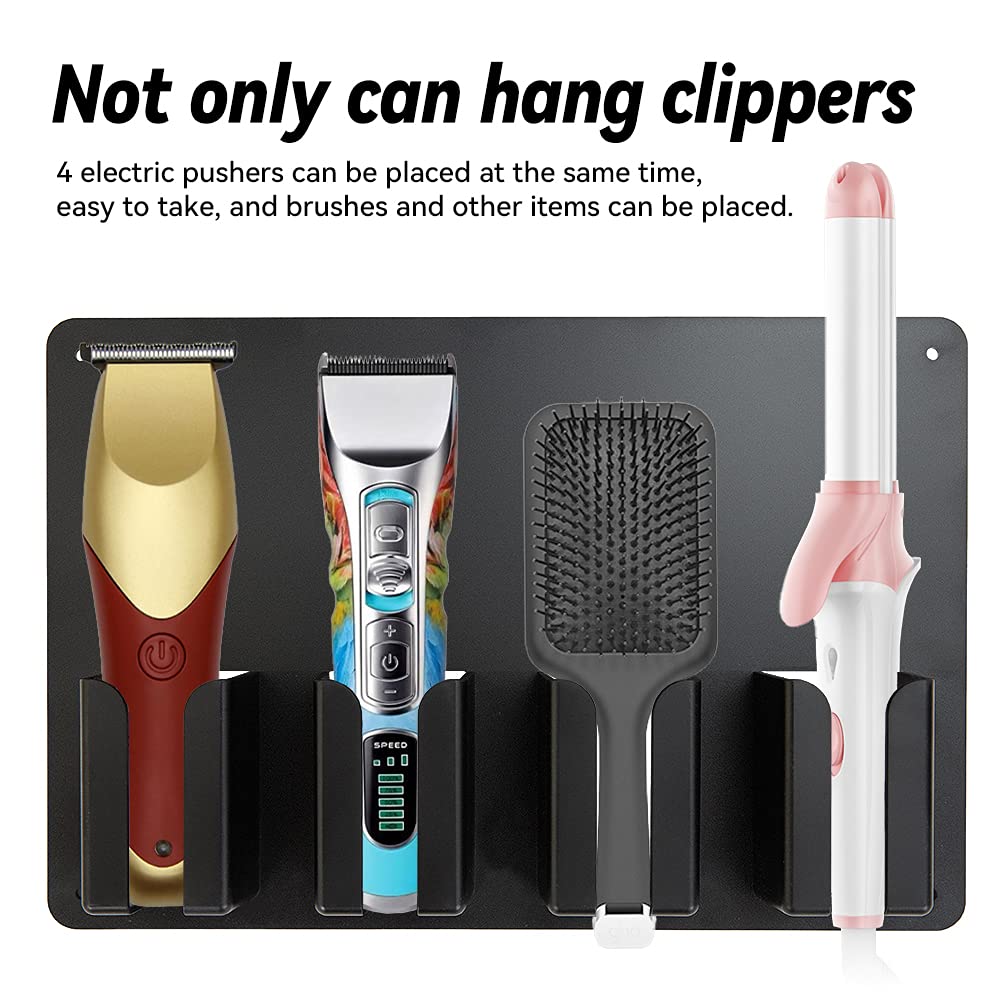 2Pcs Clipper Holders for Barbers - Barber Clipper Holder Rack, Barber Clipper Organizer, Hair Clipper Holder, Hair Trimmer Storage Rack (Wall Mount)