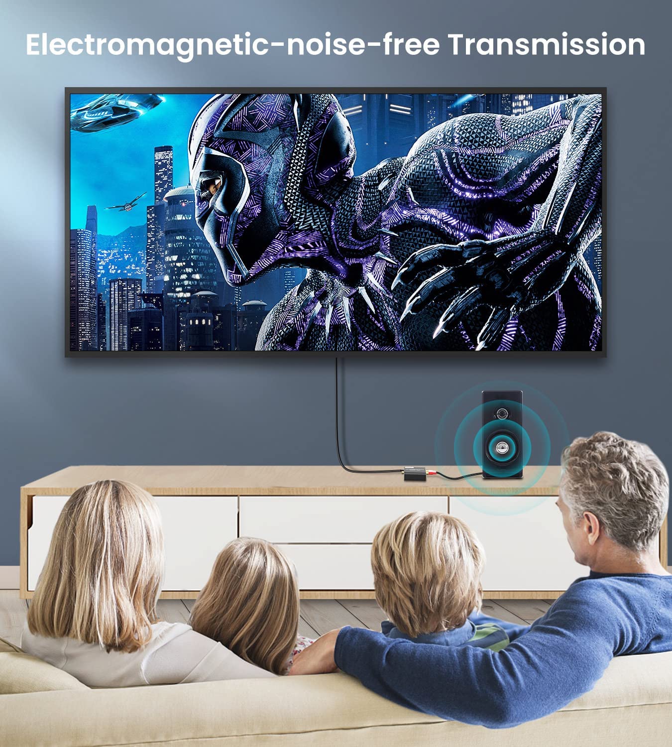 192KHz Digital to Analog Audio Converter, Aluminum Optical to RCA Converter with Optical Coaxial Cables, Toslink Optical Digital to RCA (L/R) and 3.5mm Jack DAC For TV PS4 DVD PS3 Amp Receiver Speaker