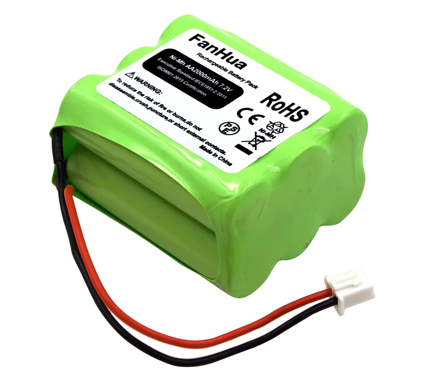 Fanhua 2000mAh 7.2V Replacement Battery for 2Gig BATT1X,BATT2X,BATT1,GC2 2GIG-CNTRL2 2GIG-CP2 GCKIT311 Go Control Security Panel Alarm System 6MR2600AAY4Z 10-000009-001 10-000013-001 Linear PERS-4200