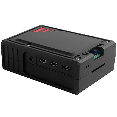 GeeekPi Raspberry Pi 4 Case, Raspberry Pi Case with Cooling Fan 40X40X10mm and 4pcs Raspberry Pi 4 Heatsink for Raspberry Pi 4 Model B
