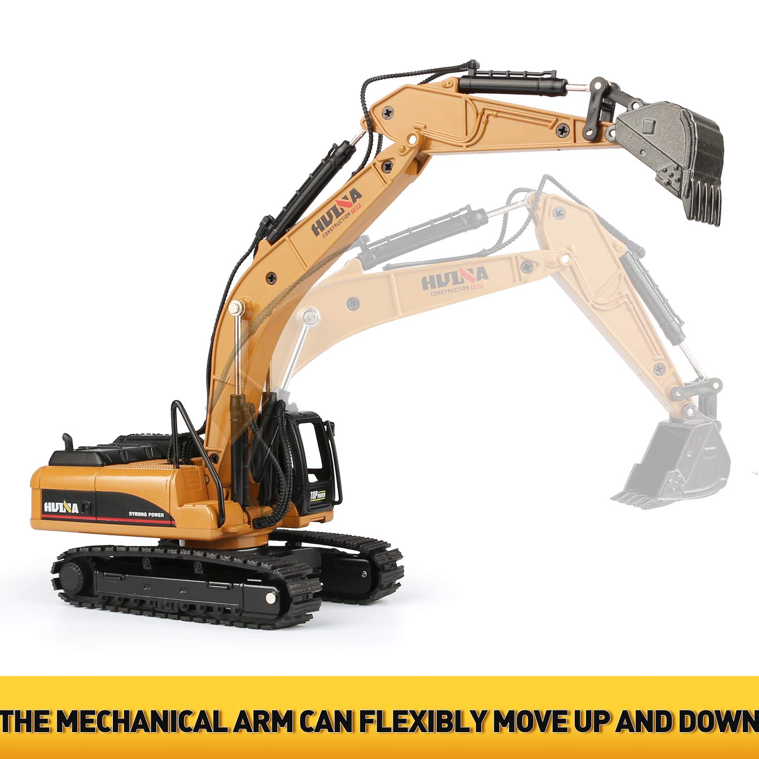 1/50 Scale Diecast Crawler Excavator, Metal Construction Vehicle Models Toys for Kids (Crawler Excavator)