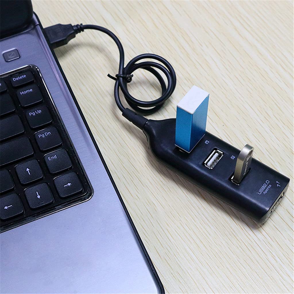 CUJUX Hi-Speed Hub Adapter USB Hub Mini USB 2.0 4-Port Splitter for PC Laptop Notebook Receiver Computer Peripherals Accessories (Color : White)