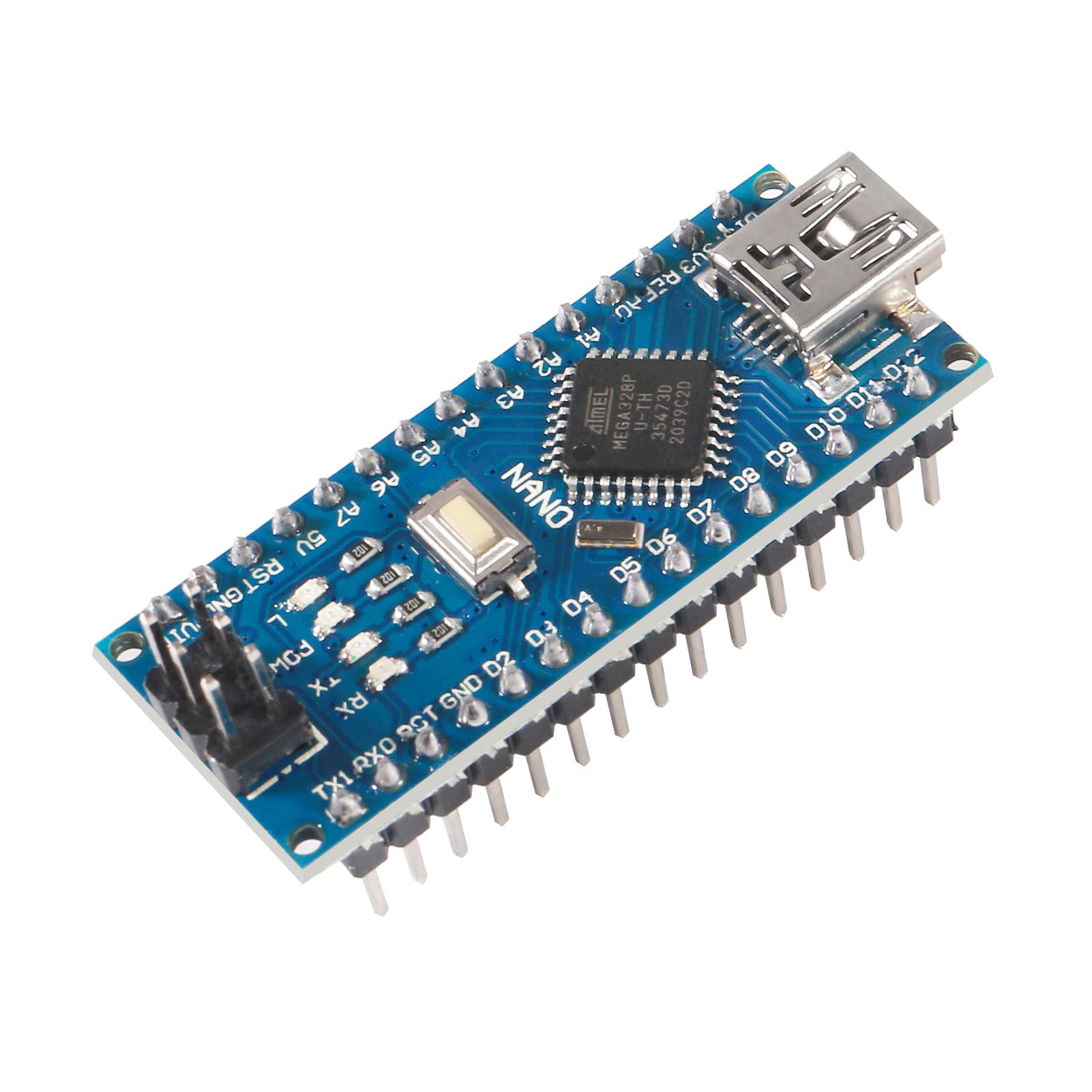 2PCS Dorhea for Nano V3.0 ATMEGA328P Module CH340C Chip 5V 16MHz Mini USB Micro-Controller Board with USB Cable