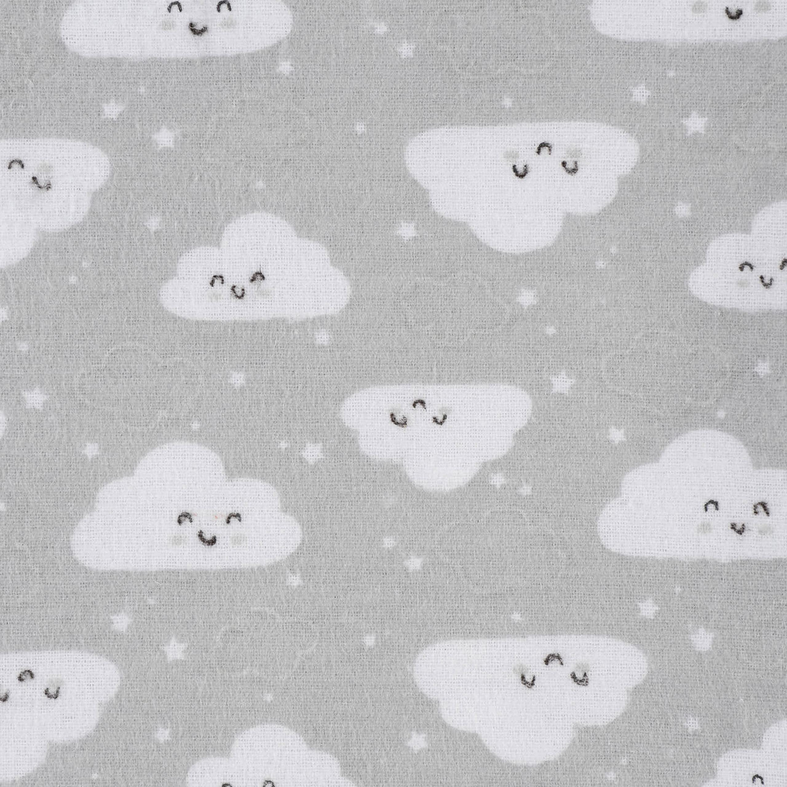 Gerber Boys and Girls Newborn Infant Baby Toddler Nursery 100% Cotton Flannel Receiving Swaddle Blanket, Clouds Grey, 5-Pack
