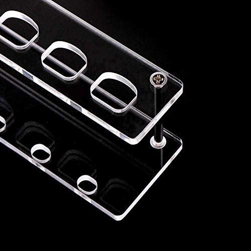 Yoseng Clear Acrylic 10 Hole Drying Rack Storage Display Bracket Shelf Holder Specifically Design for Oval Ink Blending Brush Set(Not Contain Brush)