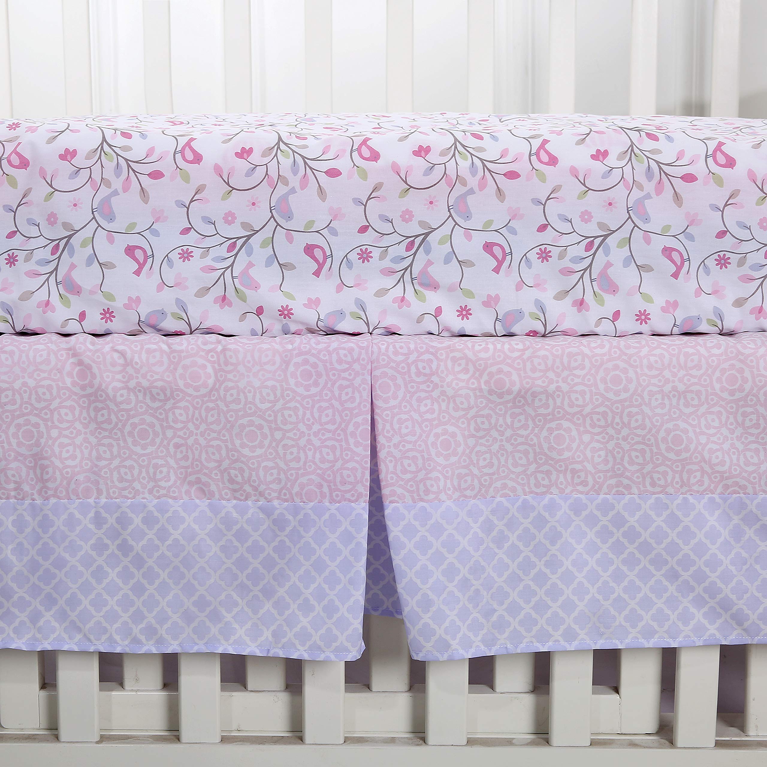 Baby Spark Chirpy The Bird 3pc Soft Cotton Crib Bedding Set
