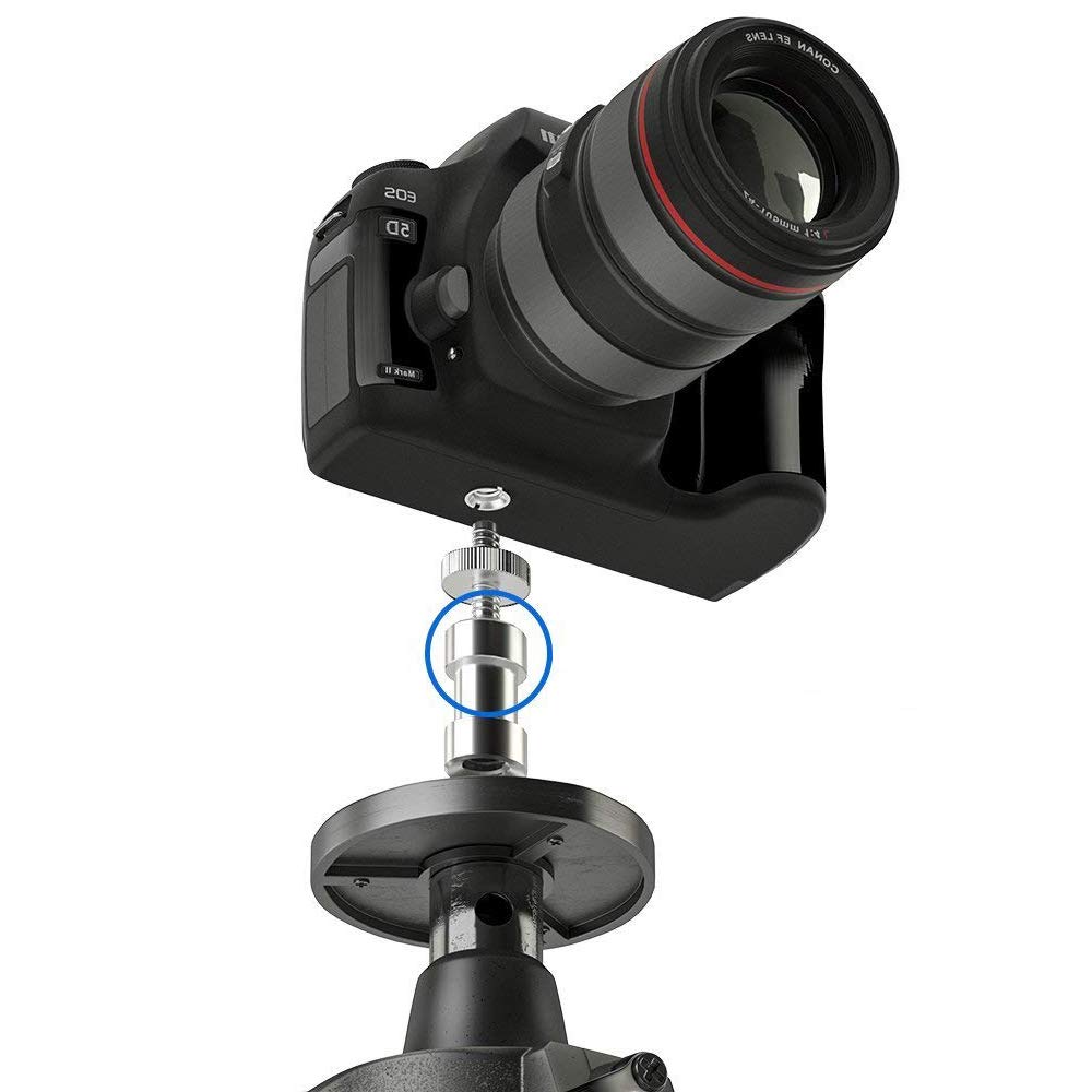 6 Pack International Standard 1/4"-20 Male to 1/4"-20 Male Threaded Tripod Screw Adapter Standard Tripod Mounting Thread Camera Screw Adapter Converter,Precision Made