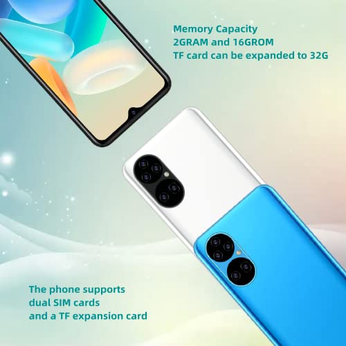 aderroo 6.52-inch Screen ,H22 Unlocked Cell Phone,2GB RAM, 16GB ROM,Supports 3GWCDMA : 850/2100MHZ Dual SIM Card Frequency Band,Front and Rear Camera ,Android Smartphone(Black