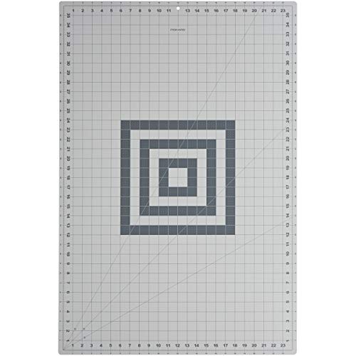 Fiskars Craft Supplies: Self Healing Cutting Mat for Crafts, Sewing, and Quilting Projects, 24x36” (12-83727097J), Gray & Acrylic Ruler, 6x24 Inch