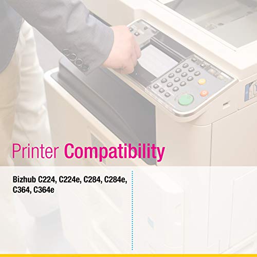 CS Compatible Toner Cartridge Replacement for Konica Minolta TN-321 TN321K Black Bizhub C224 C224e C284 C284e C364 C364e Toner Cartridge Black